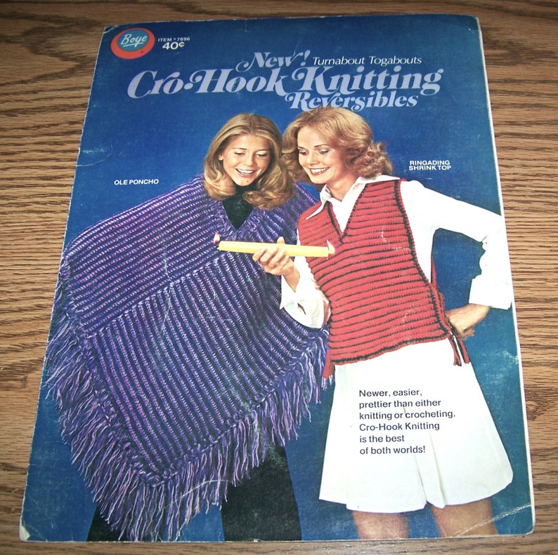 2 Vintage Boye CRO-HOOK Knitting Pattern Leaflets 7695 & 7696 - Crochet ...