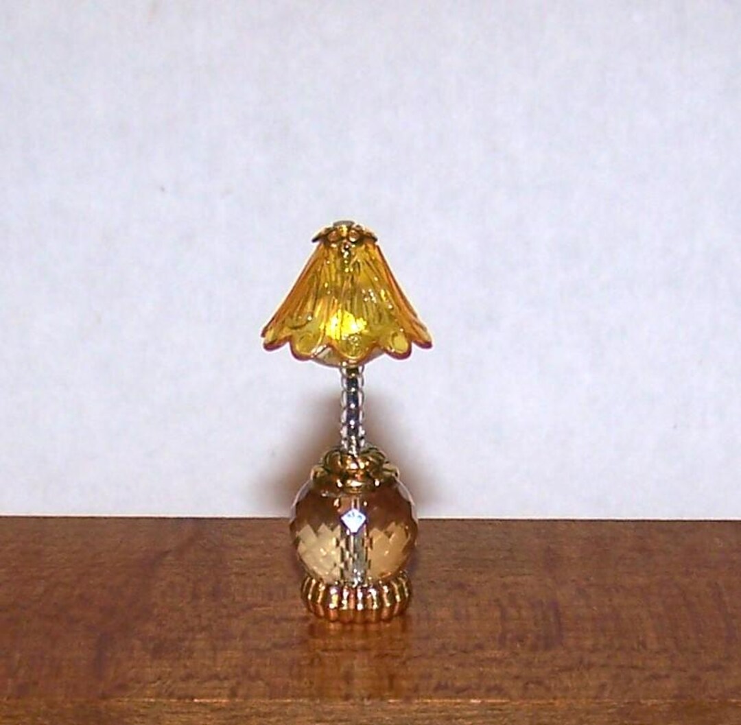 Handcrafted SMALLER Miniature Fairy Garden or Dollhouse Clear AMBER ...
