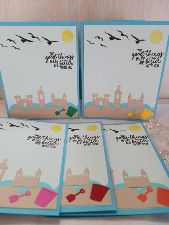 Sand Castle Card Set - Etsy