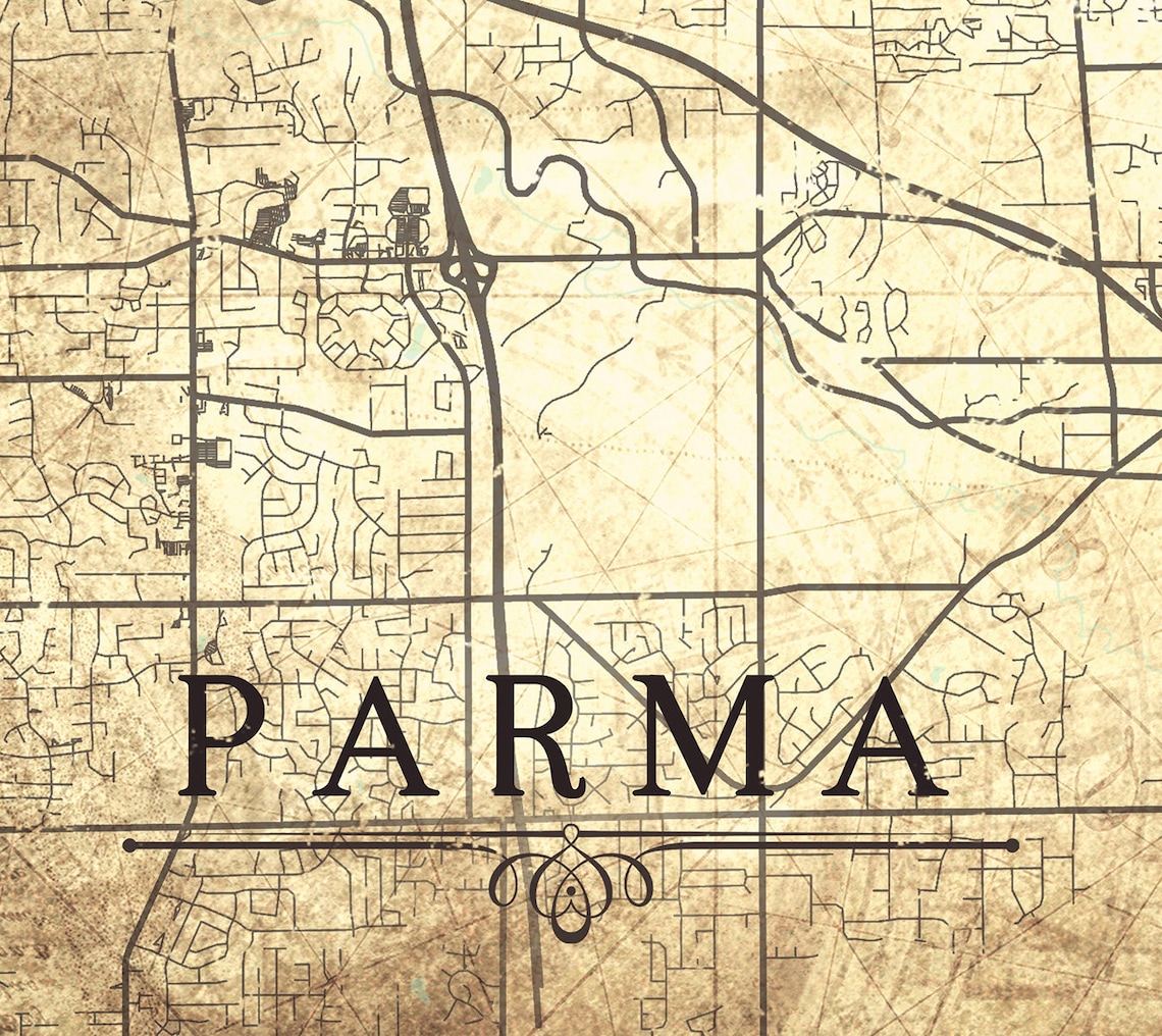 PARMA OH Canvas print Ohio OH Vintage map Parma Town City map | Etsy
