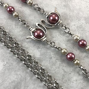 Silver Bird Eyeglass Chain Bird w/ White Pearls Eyeglass | Etsy