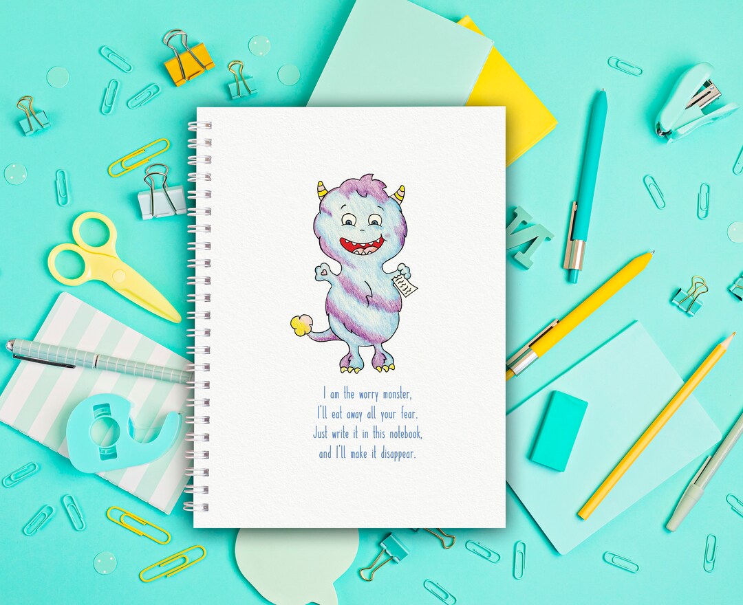 Worry Monster Notepad Worry Journal Anxiety Journal - Etsy