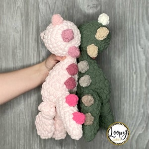 Create Your Own - Crochet Mini Dinosaur Lovey Snuggler - Stuffed Animal ...