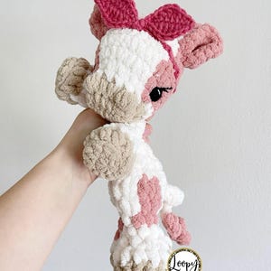 Crochet Cow Lovey | Snuggler | Stuffed Animal | Security Blanket | Made ...