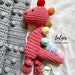 READY TO SHIP Crochet Dinosaur Lovey Snuggler With Flower Spikes ...