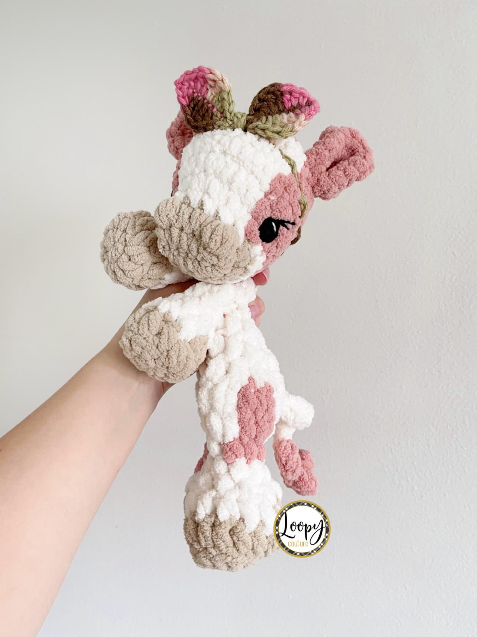 Crochet Cow Lovey | Snuggler | Stuffed Animal | Security Blanket | Made ...