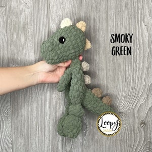 Create Your Own - Crochet Mini Dinosaur Lovey Snuggler - Stuffed Animal ...