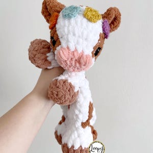Crochet Cow Lovey | Snuggler | Stuffed Animal | Security Blanket | Made ...