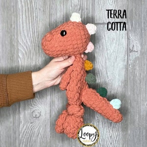 Create Your Own - Crochet Mini Dinosaur Lovey Snuggler - Stuffed Animal ...