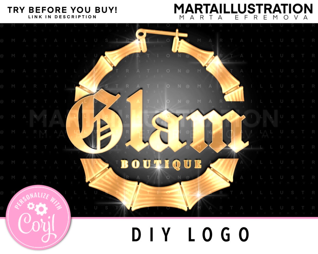 DIY LOGO, Diy GOLD Logo, Nail Logo, Jewelry Logo, Diy Boutoque Logo ...