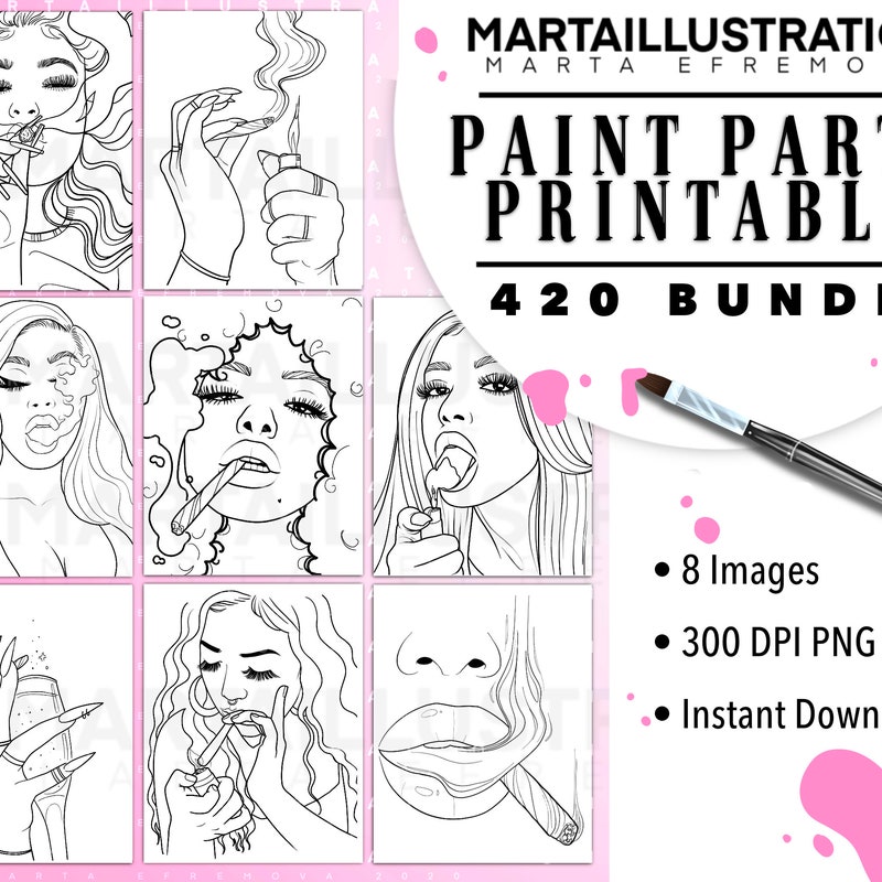 Sip and Paint Svg - Etsy