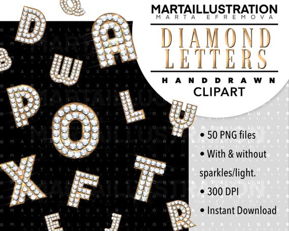 DIAMOND LETTERS Diamond Alphabet Diamond Text Diy Logo Diy - Etsy