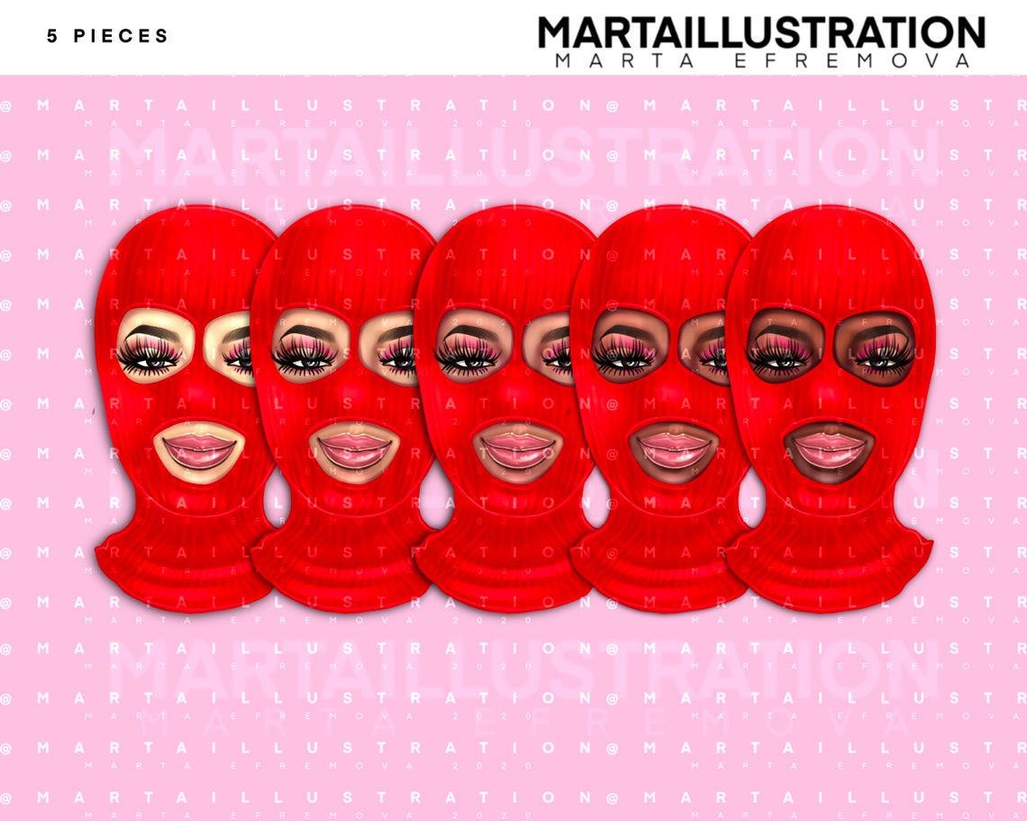 SKI MASK CLIPART Ski Mask Png Pink Ski Mask Clipart Ski - Etsy Canada