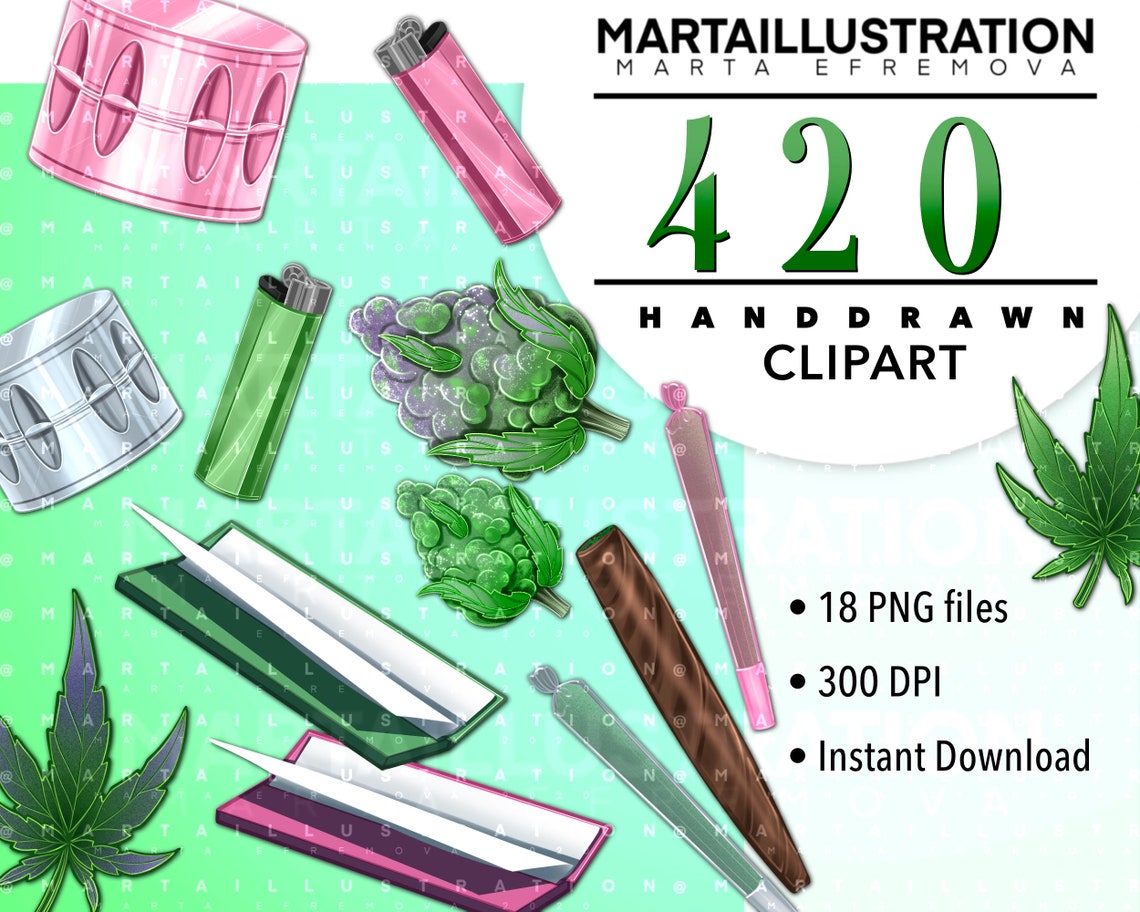 420 CLIPART Smoker PNG Bud Clipart Maryjane Clipart Blunt - Etsy