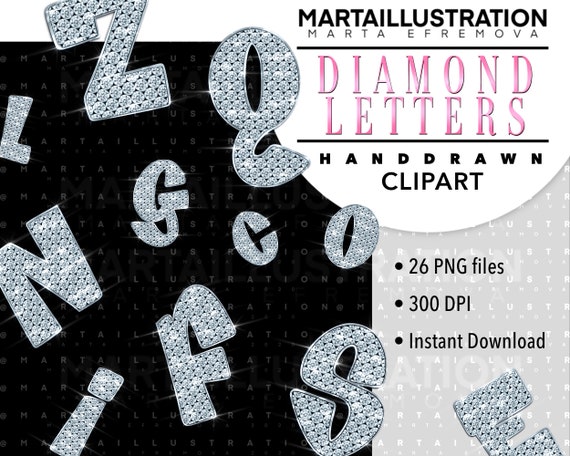 Glam DIAMOND LETTERS Diamond Alphabet Diy Logo Diy Letters | Etsy
