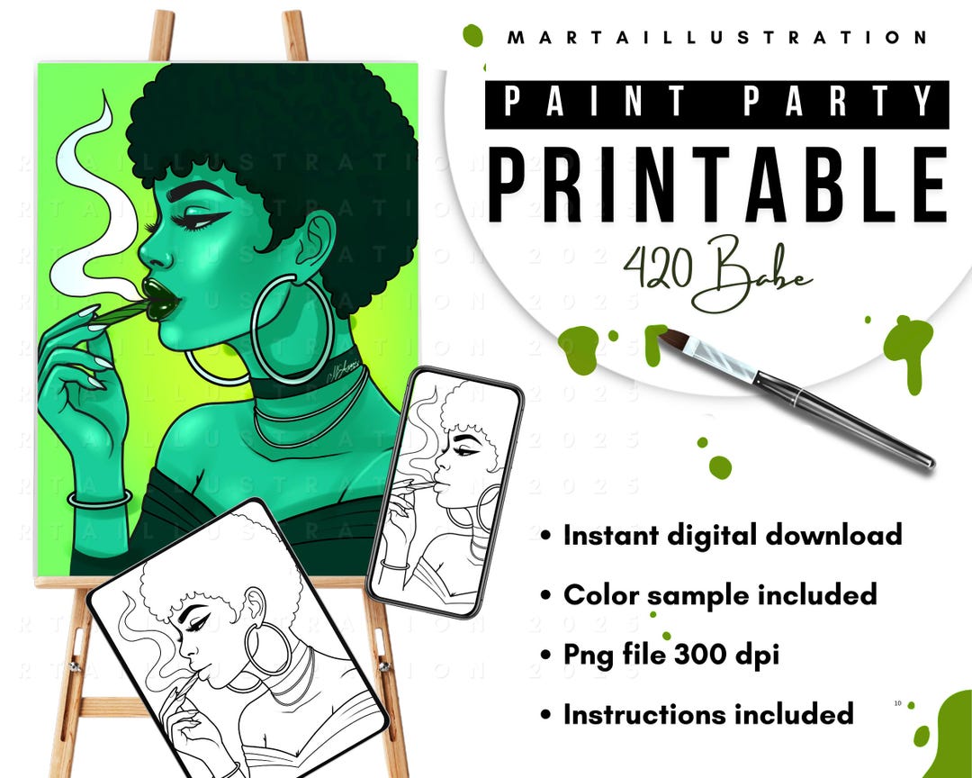 CANVAS PRINTABLE 420 , Pre-drawn Canvas, Pre-sketched Canvas, Outlined ...