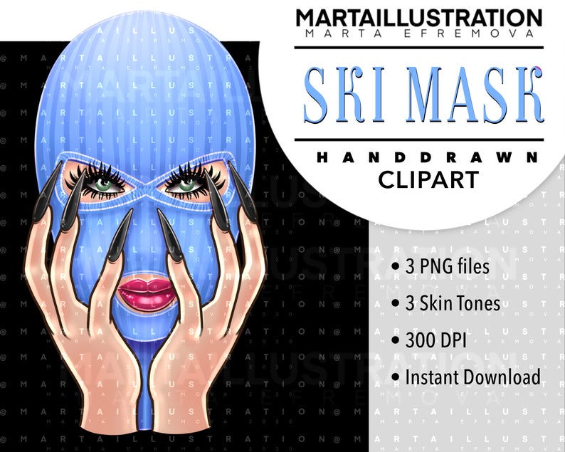 SKI MASK CLIPART, Ski Mask Png, Pink Ski Mask Clipart, Ski Mask Logo ...