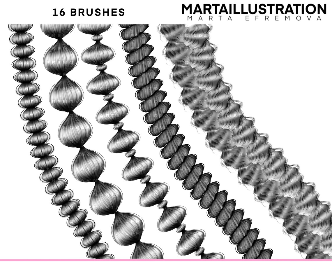 PROCREATE BRUSH PACK Procreate Brushes Braid Procreate - Etsy