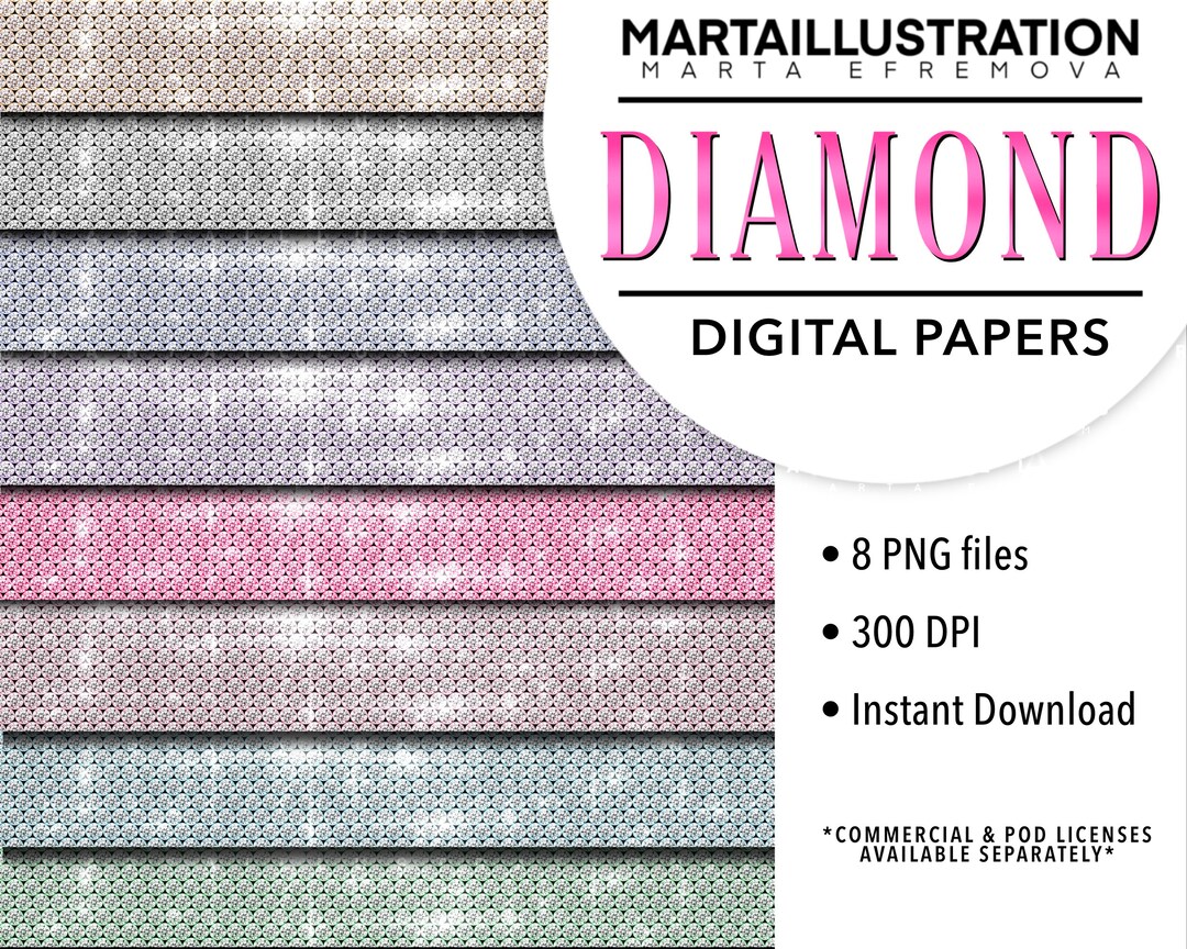 DIAMOND DIGITAL PAPERS, Diamonds, Digital Paper, Diy Logo, Diy Paper ...