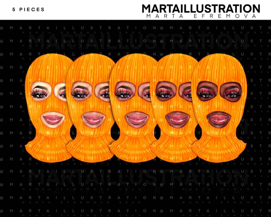 SKI MASK CLIPART Ski Mask Png Pink Ski Mask Clipart Ski - Etsy