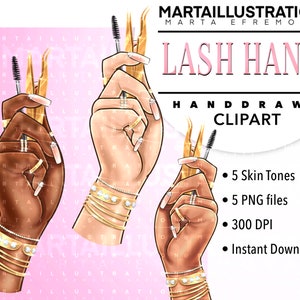 LASH CLIPART, Lash Tool Clipart, Hand Clipart, Lash Tool Png, Salon ...