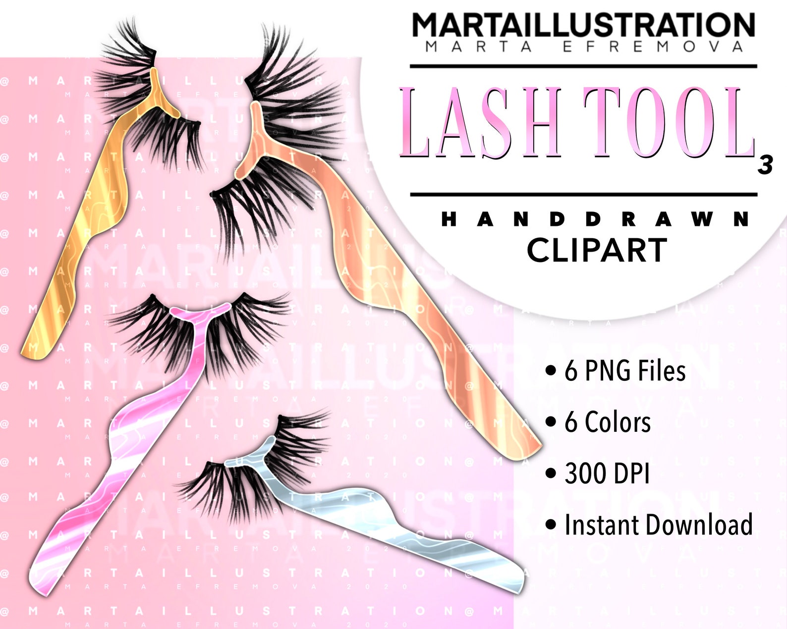 LASH CLIPART, Lash Tool Clipart, Glam Clipart, Lash Tool Png, Salon ...
