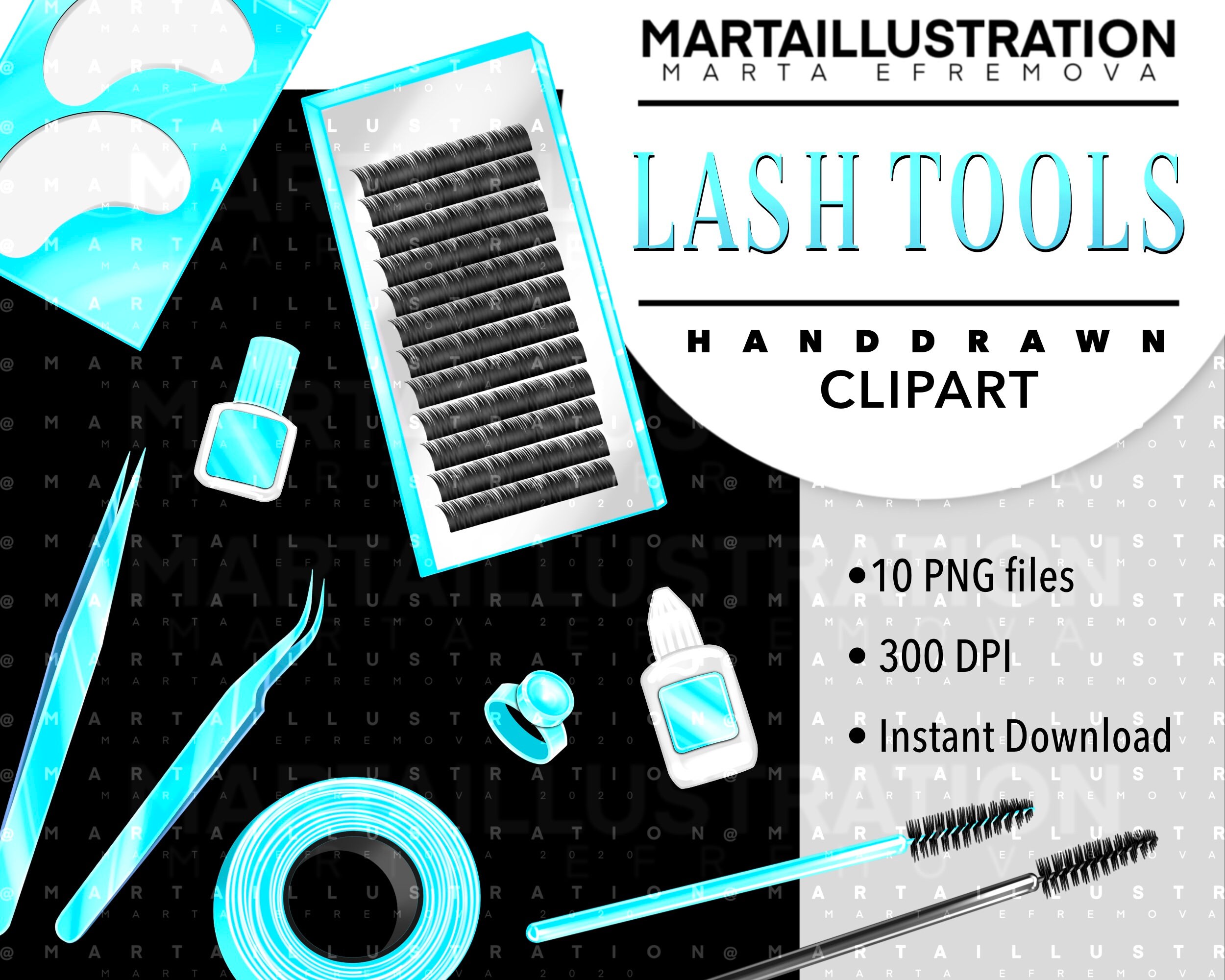 LASH CLIPART Lash Tool Clipart Glam Clipart Lash Tool Png - Etsy