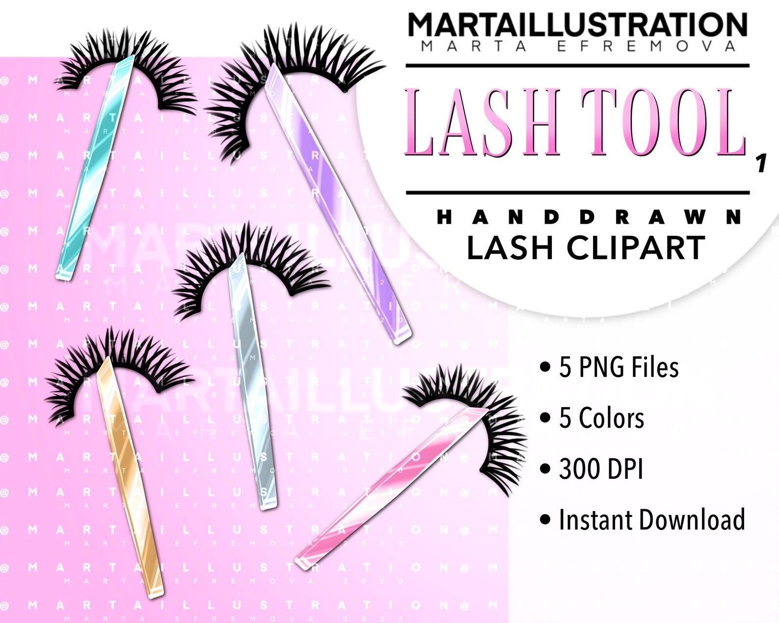 LASH CLIPART, Lash Tool Clipart, Glam Clipart, Lash Tool Png, Salon ...