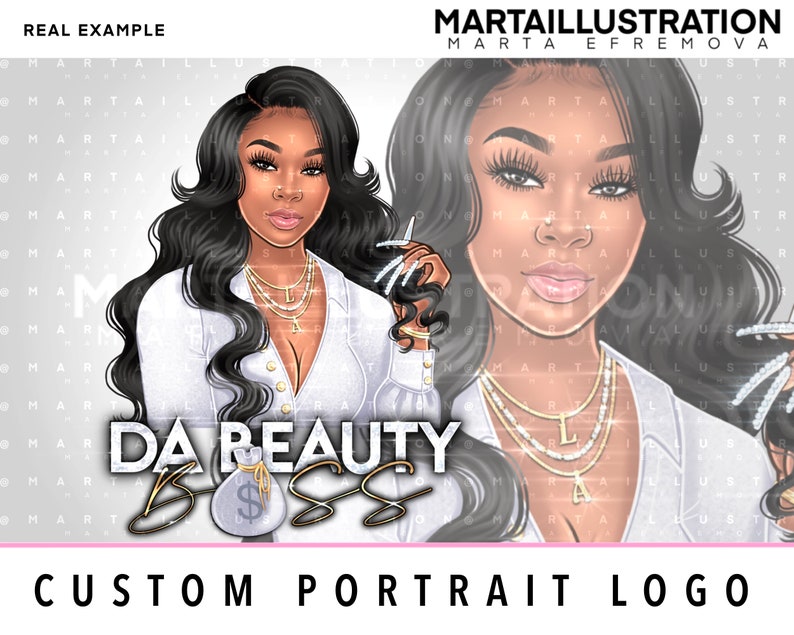 Custom Portrait Logo, Illustrated Logo, Custom Logo, Cartoon Logo ...
