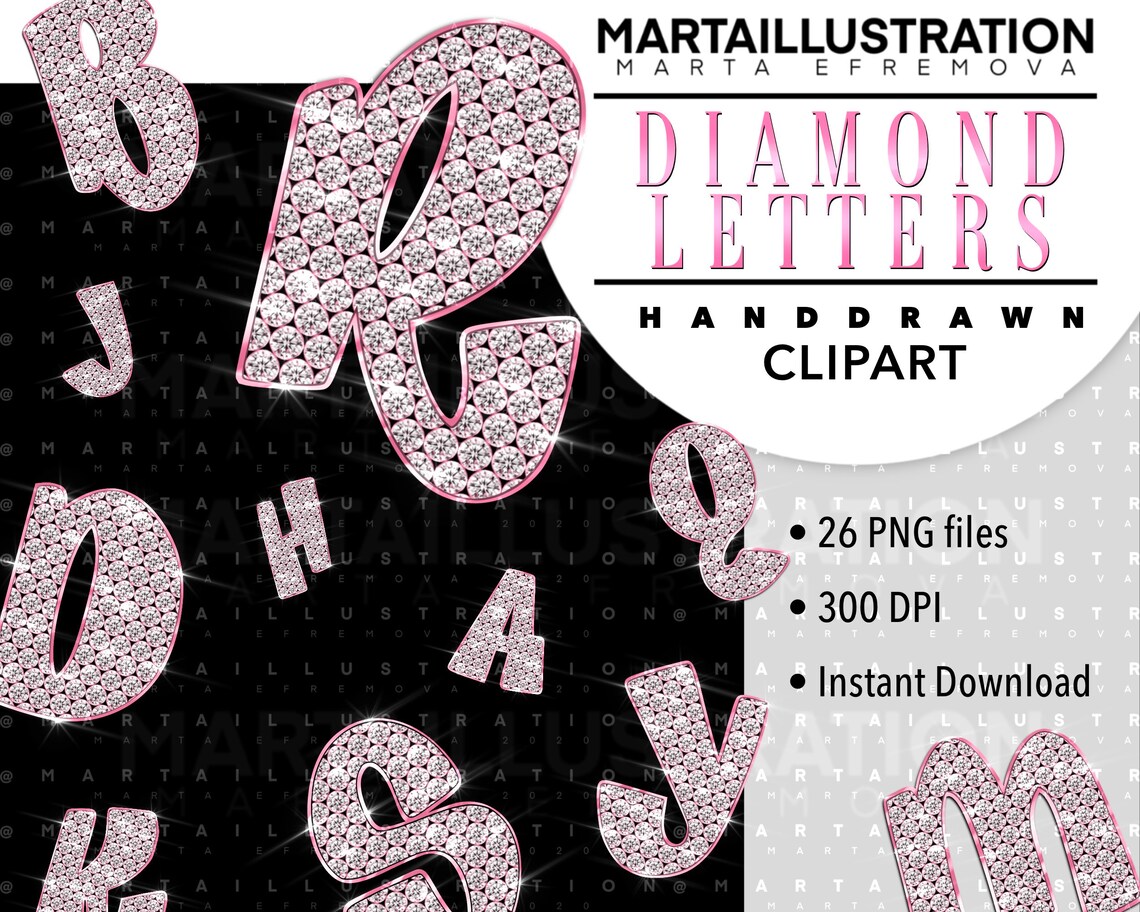 Glam DIAMOND LETTERS Diamond Alphabet Diy Logo Diy Letters | Etsy