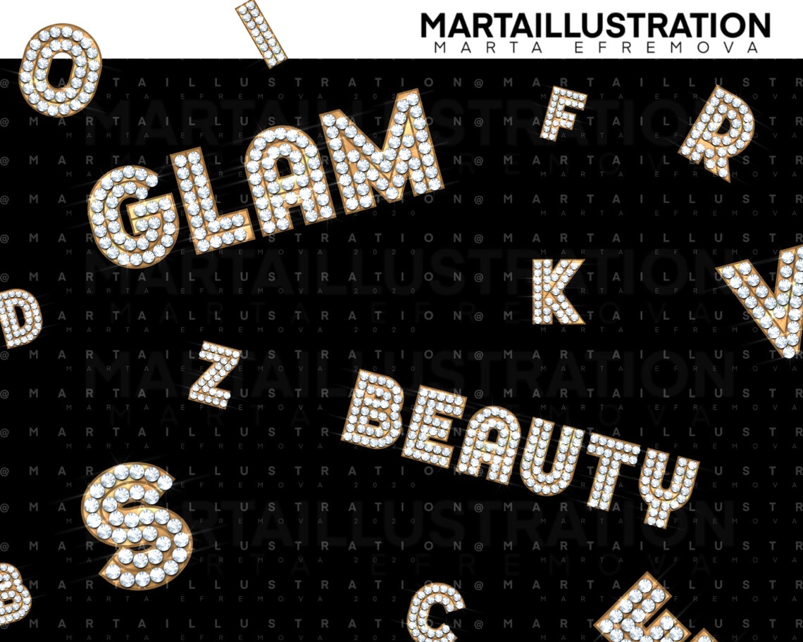 DIAMOND LETTERS Diamond Alphabet Diamond Text Diy Logo Diy - Etsy