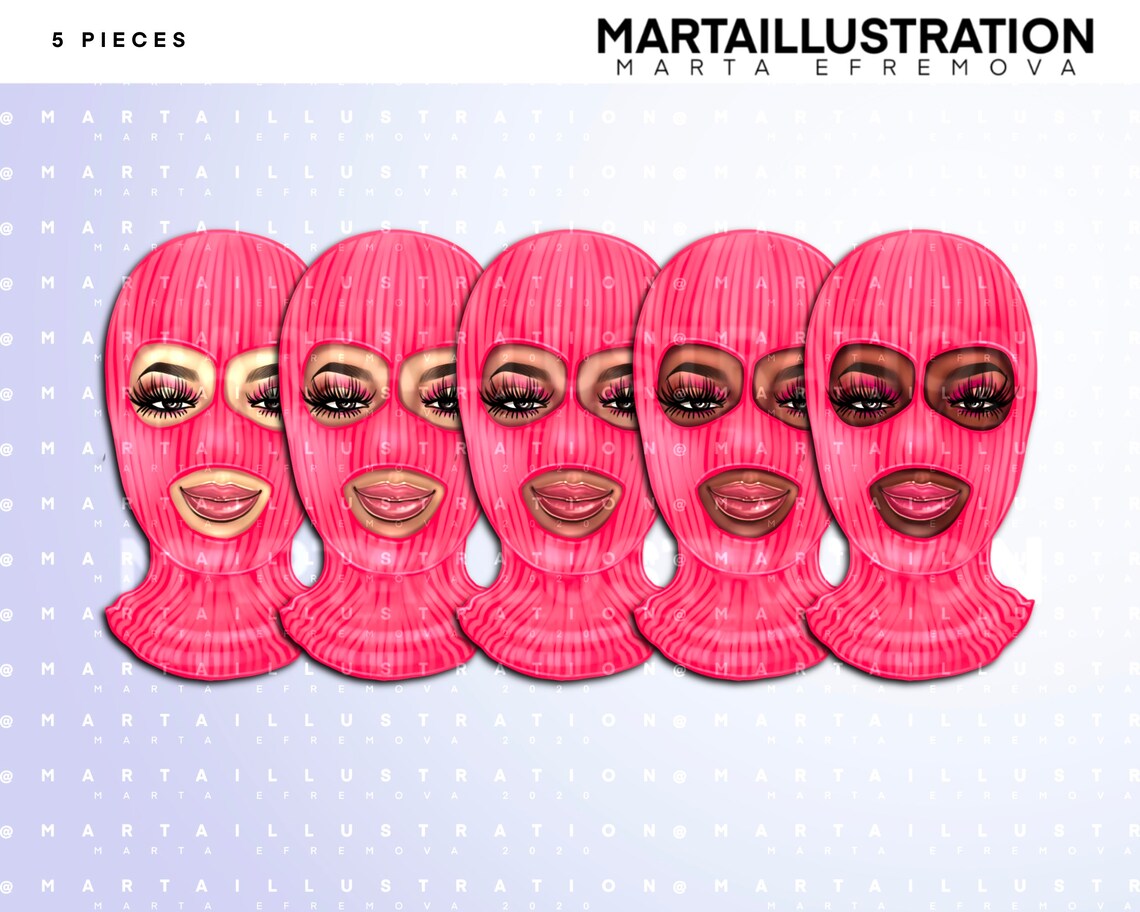 SKI MASK CLIPART Ski Mask Png Pink Ski Mask Clipart Ski - Etsy