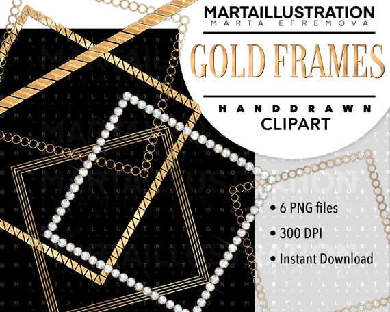 DIAMOND FRAME CLIPART Diamond Frame Png Glam Frame Clipart - Etsy