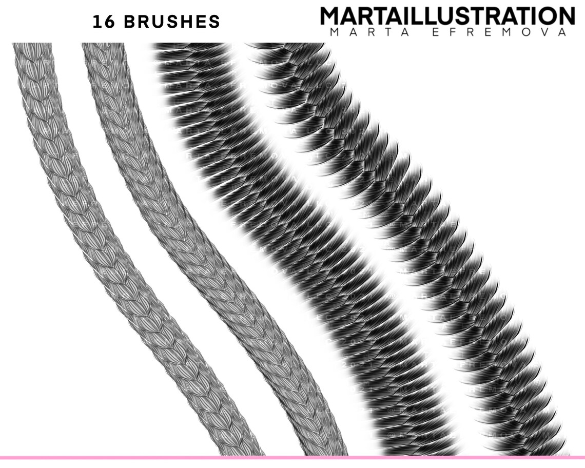 PROCREATE BRUSH PACK Procreate Brushes Braid Procreate - Etsy