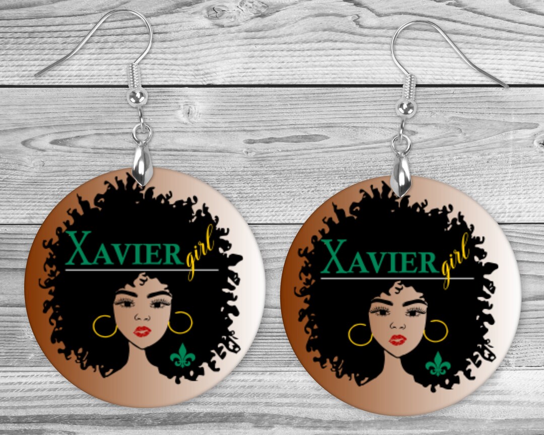 Cute Xavier Girl University Circular Dangle Earrings - XU Jewelry ...