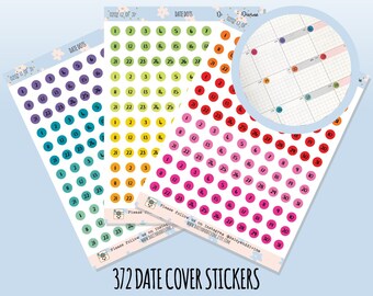 Mini Date Stickers - Etsy