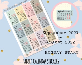 School Year Calendar Stickers | Etsy