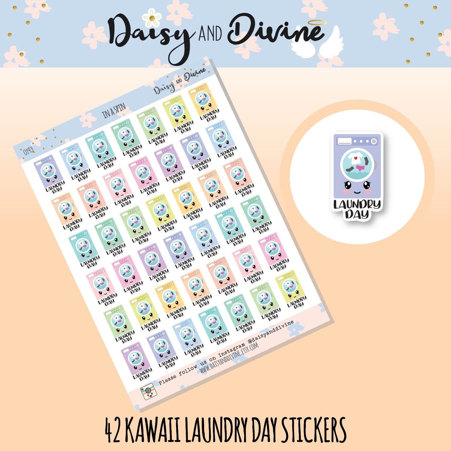 Laundry Day Planner Stickers Scrapbooking Papercraft etna.com.pe