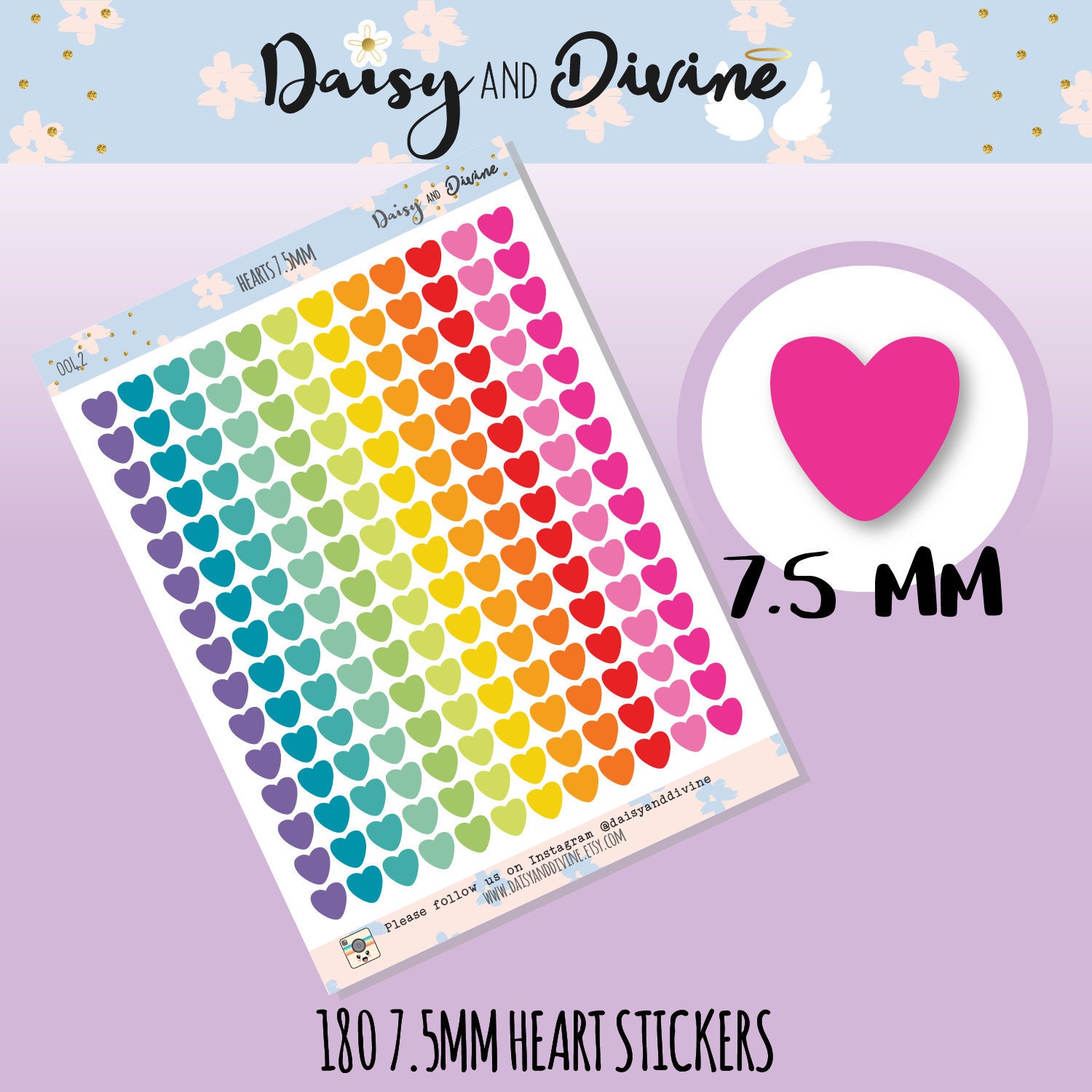 Craft Supplies & Tools Color Coding Scrapbooking Heart Stickers ...