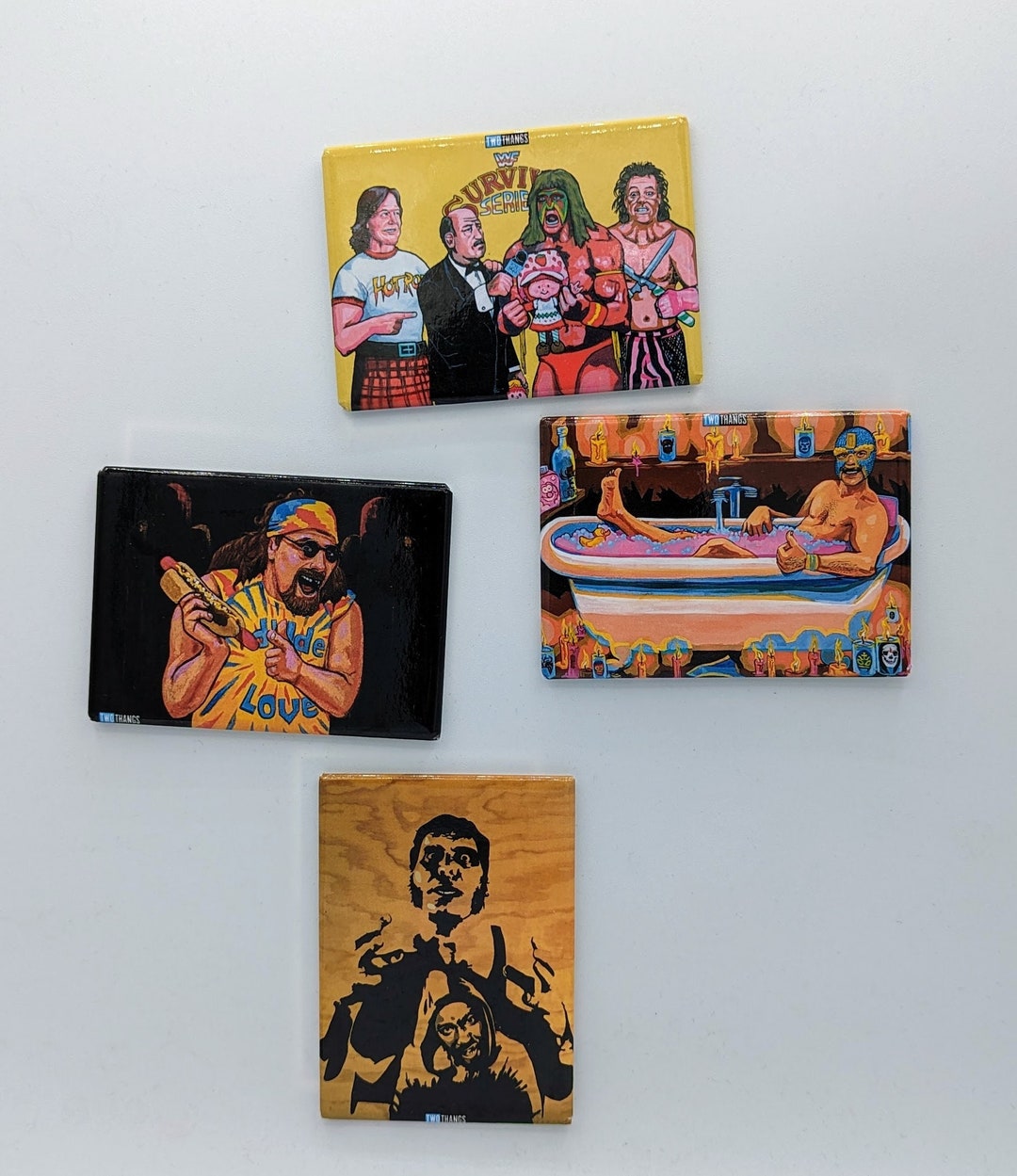 Wrestling and Wrestlers Magnet Set, Refridgerator Artwork, Fridge Funny ...