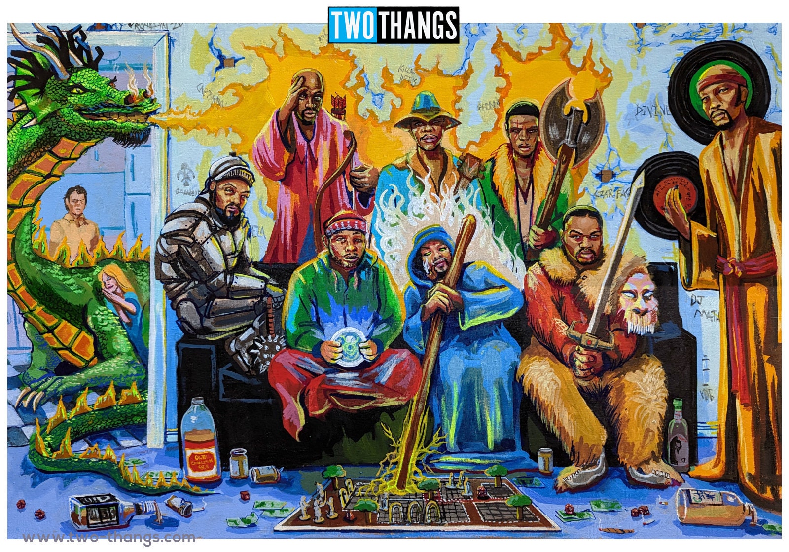 Wu Tang W Watercolor