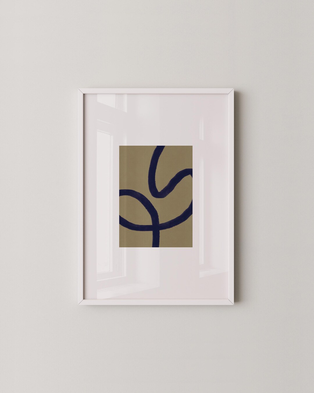 Abstract Blue Line Art Print | Modern Minimalist Printable Decor in ...