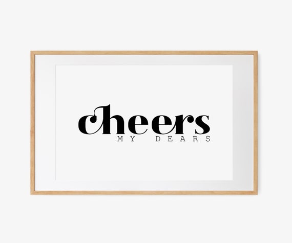 Bar Cart Quote Print Typography Bar Wall Art Quote Poster | Etsy