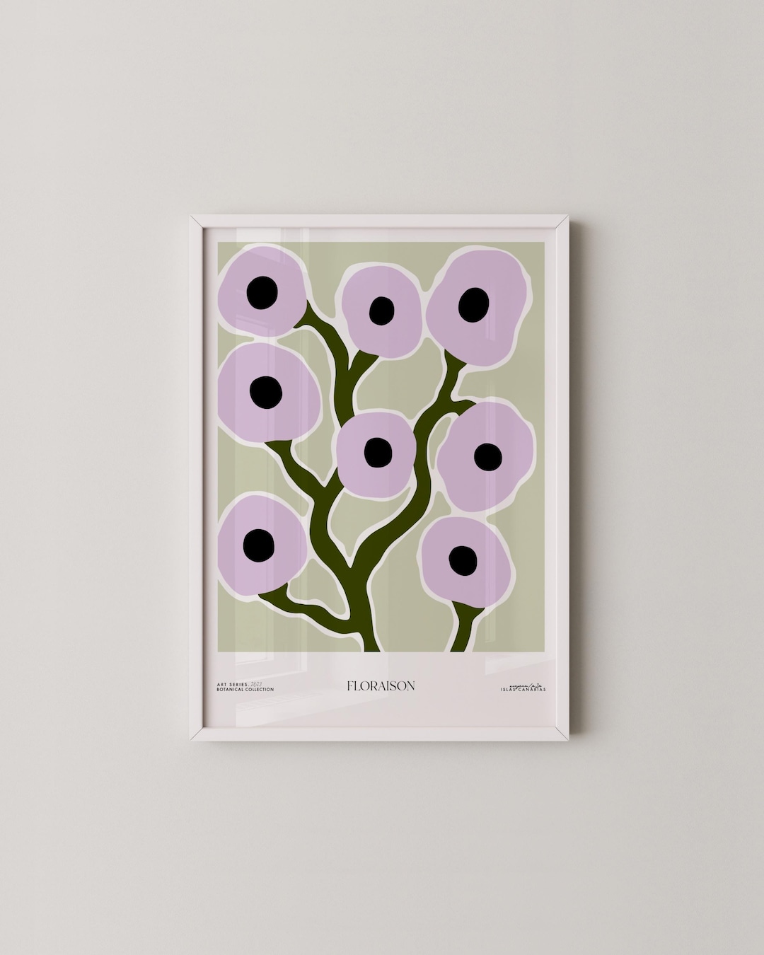 Modern Floral Art Print | Graphic Botanical Illustration | Contemporary ...