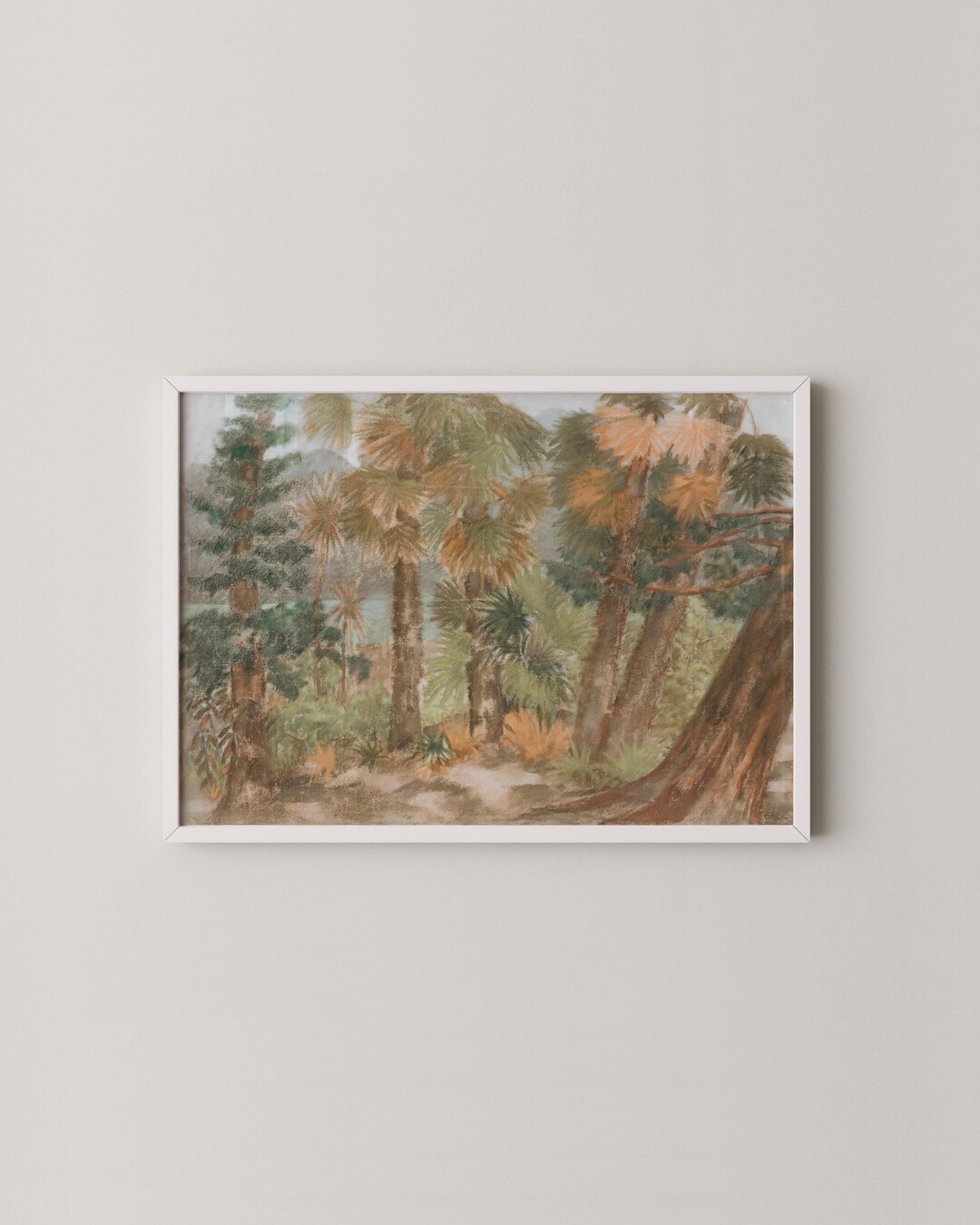Jungle Landscape Art | Tropical Wall Art | Lush Greenery Print | Forest ...