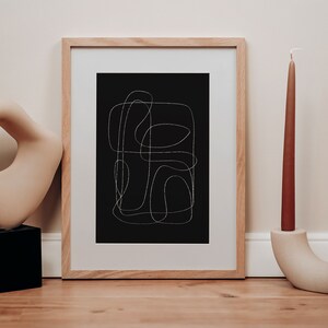 Black Abstract Art Print Black Abstract Art Printable Art | Etsy