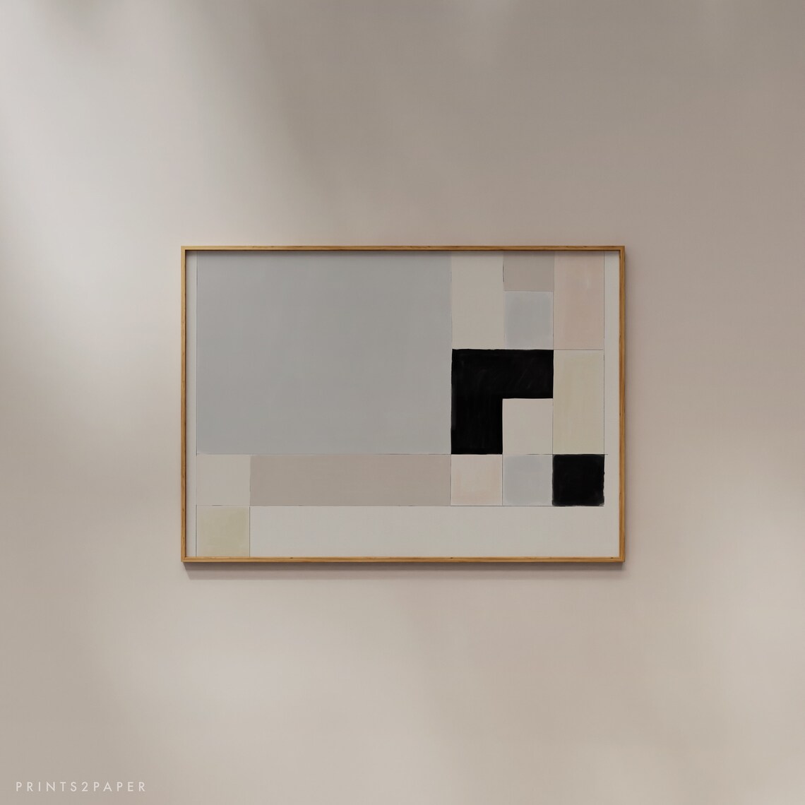 Neutral Abstract Art Print Horizontal Abstract Art Printable - Etsy