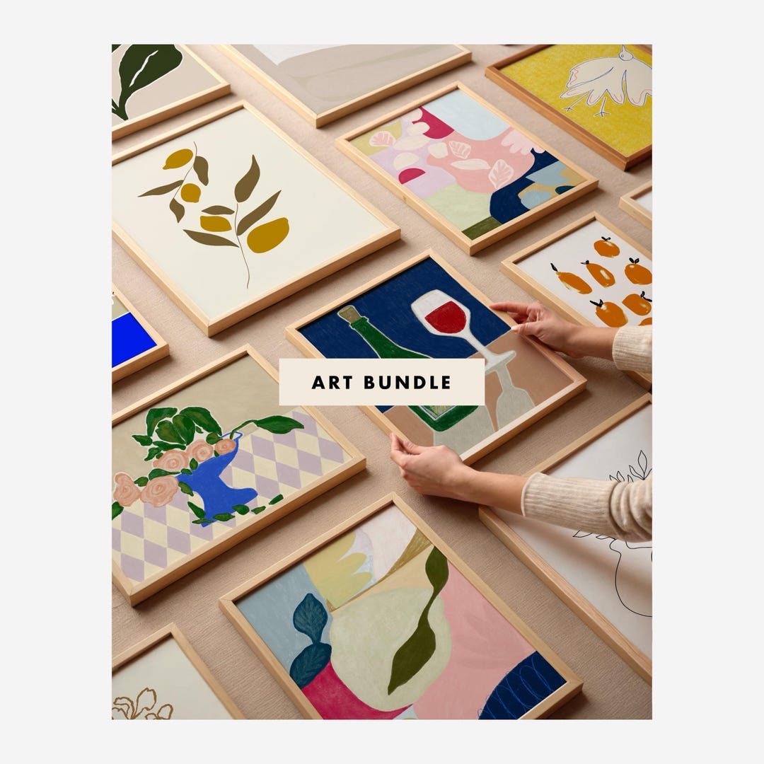 Vibrant Art Mega Bundle Set of 20 Unique Printable Art Pieces Eclectic ...