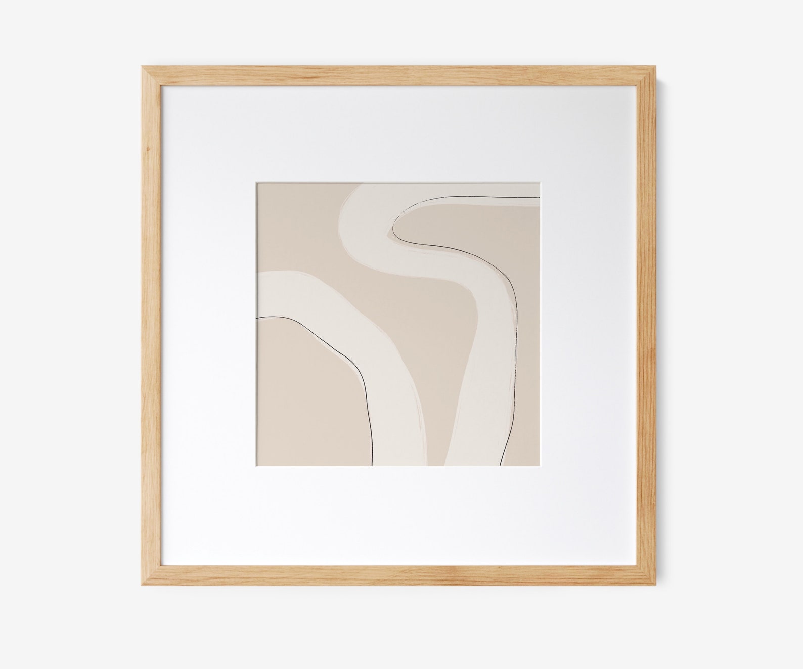 Neutral Abstract Art Print Shape Abstract Art Printable Art | Etsy