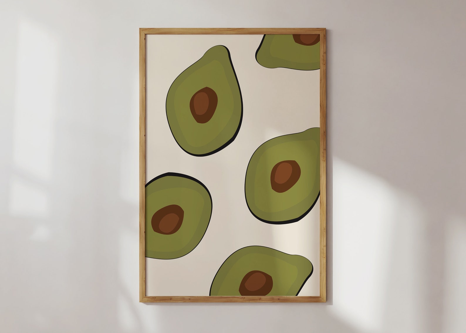 Avocado Print Avocado Kitchen Print Green Wall Art Fruit - Etsy